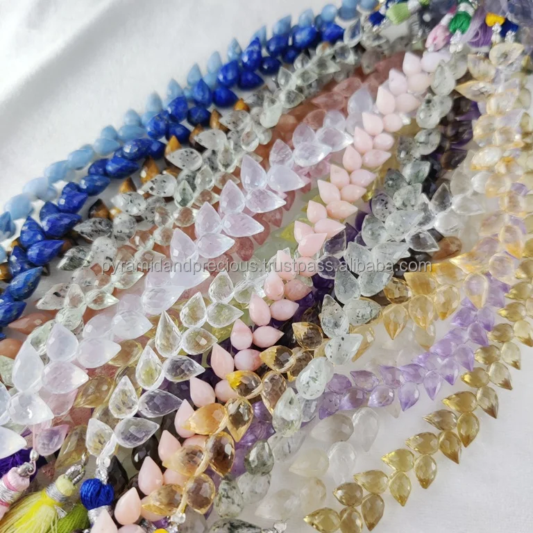 Smooth Pear Shape Loos Beaded Strand Natural Rainbow Moonstone Gemstone ...