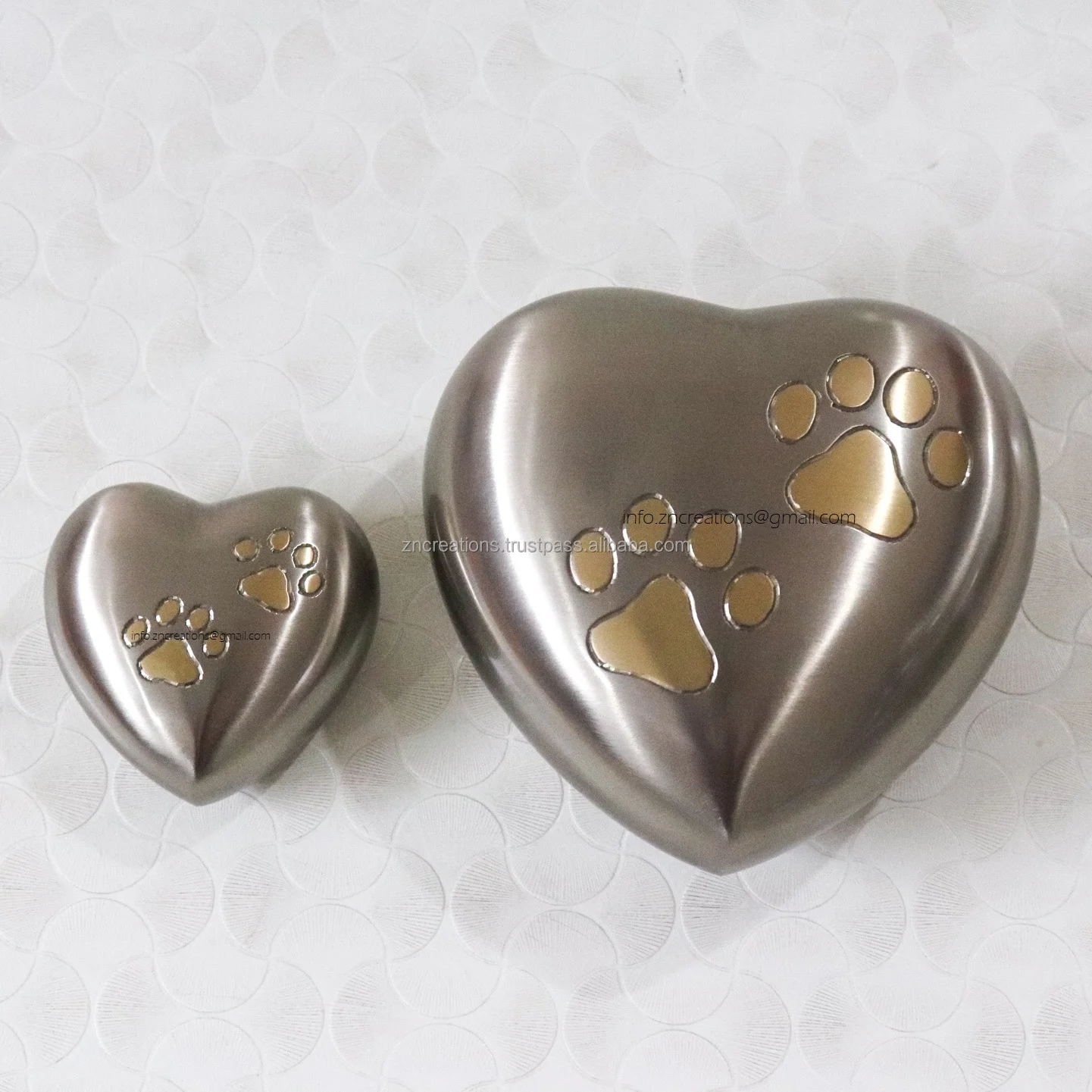 Rainbow Bridge Paw Pet Cremation Urns - Aluminum Engraved