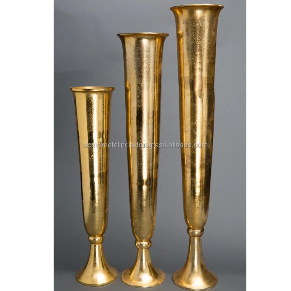 Modern Simple Design Gold Color Flower Vase Table Decor Plant Holder ...