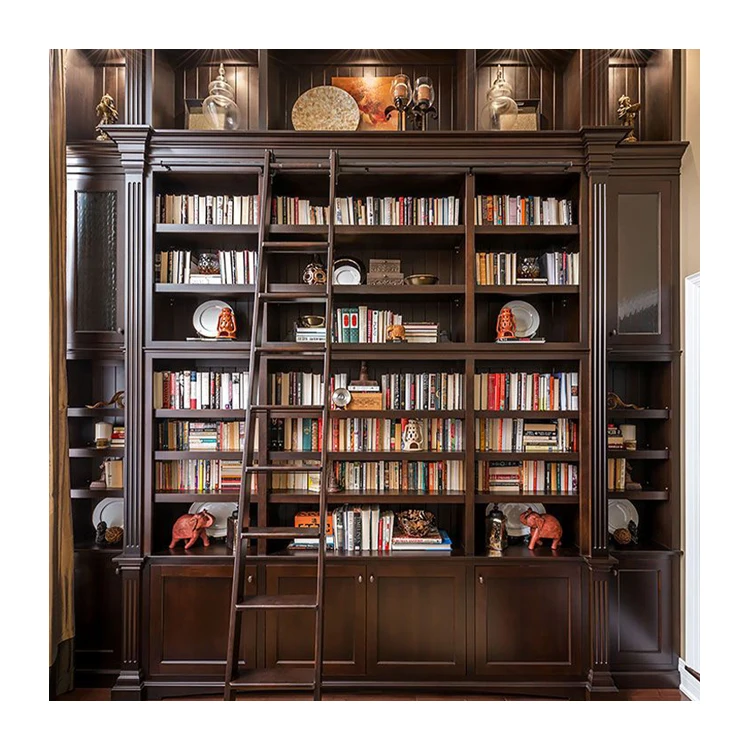 2024 Modern Luxurious Wooden Bookcase Lighted Bookshelf with Tinted ...