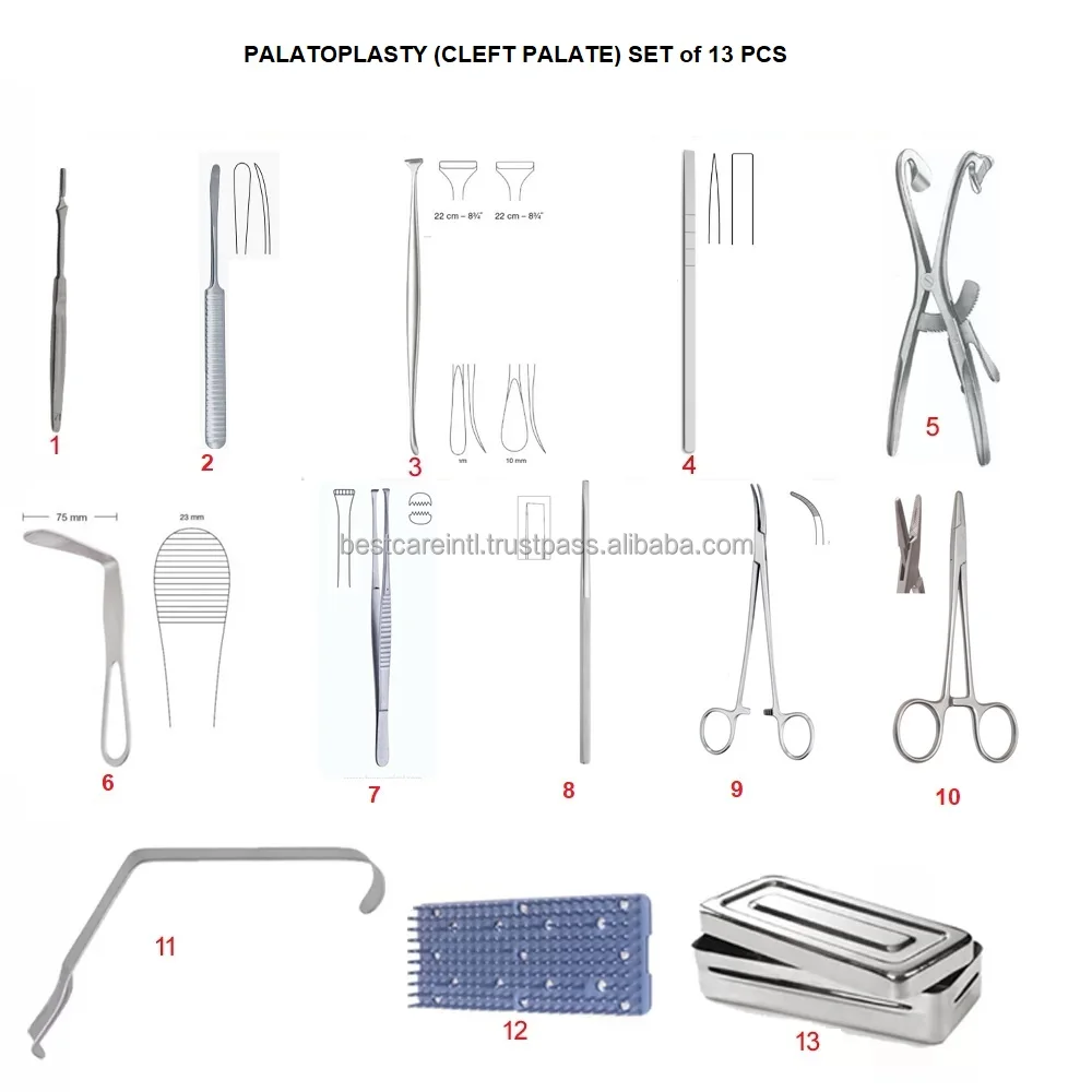 Palatoplasty Surgical Instruments Set - German Standard