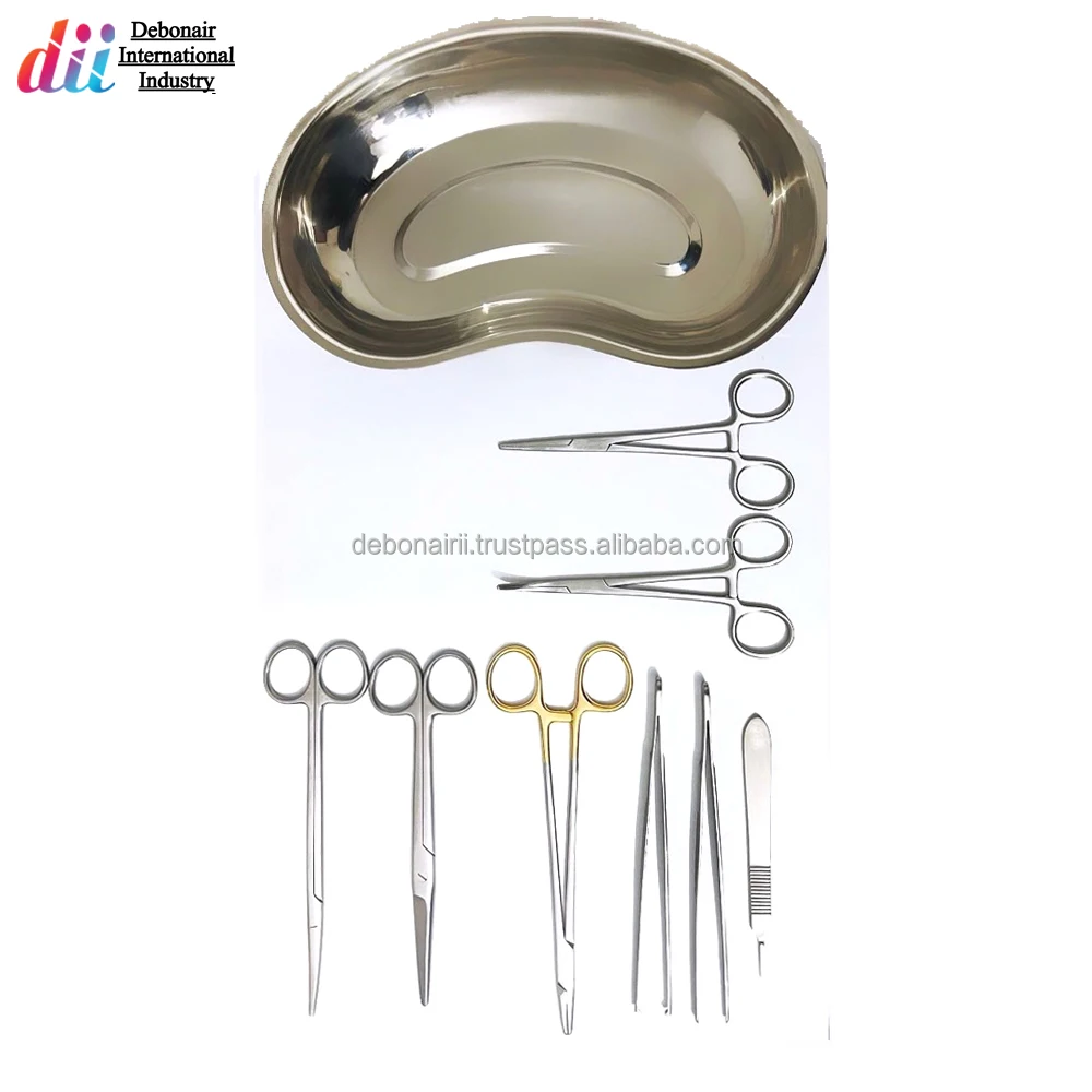 Surgical Dressing Kit - Bandage, Suture Scissors, Tweezers, Forceps ...