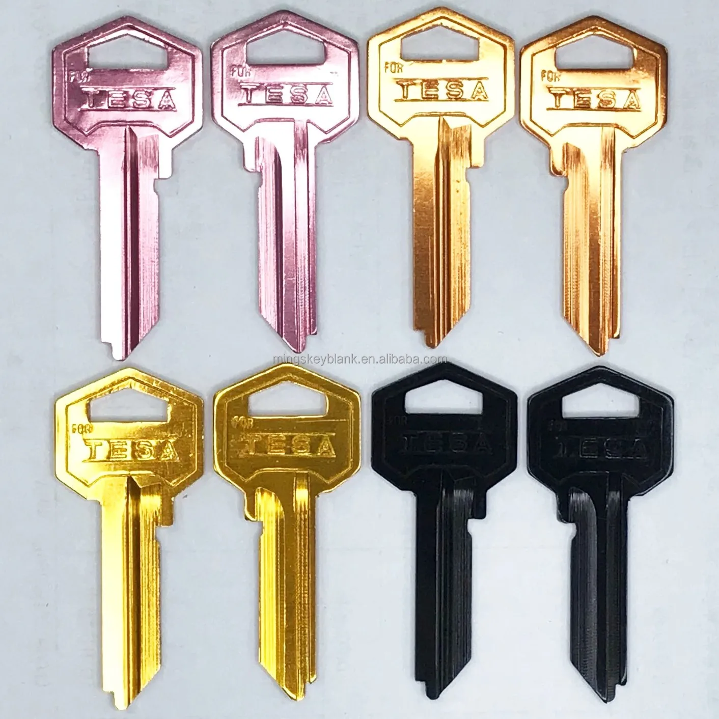 High Quality TE1/TE8I Brass Key Blank with Nickel Plated Finish