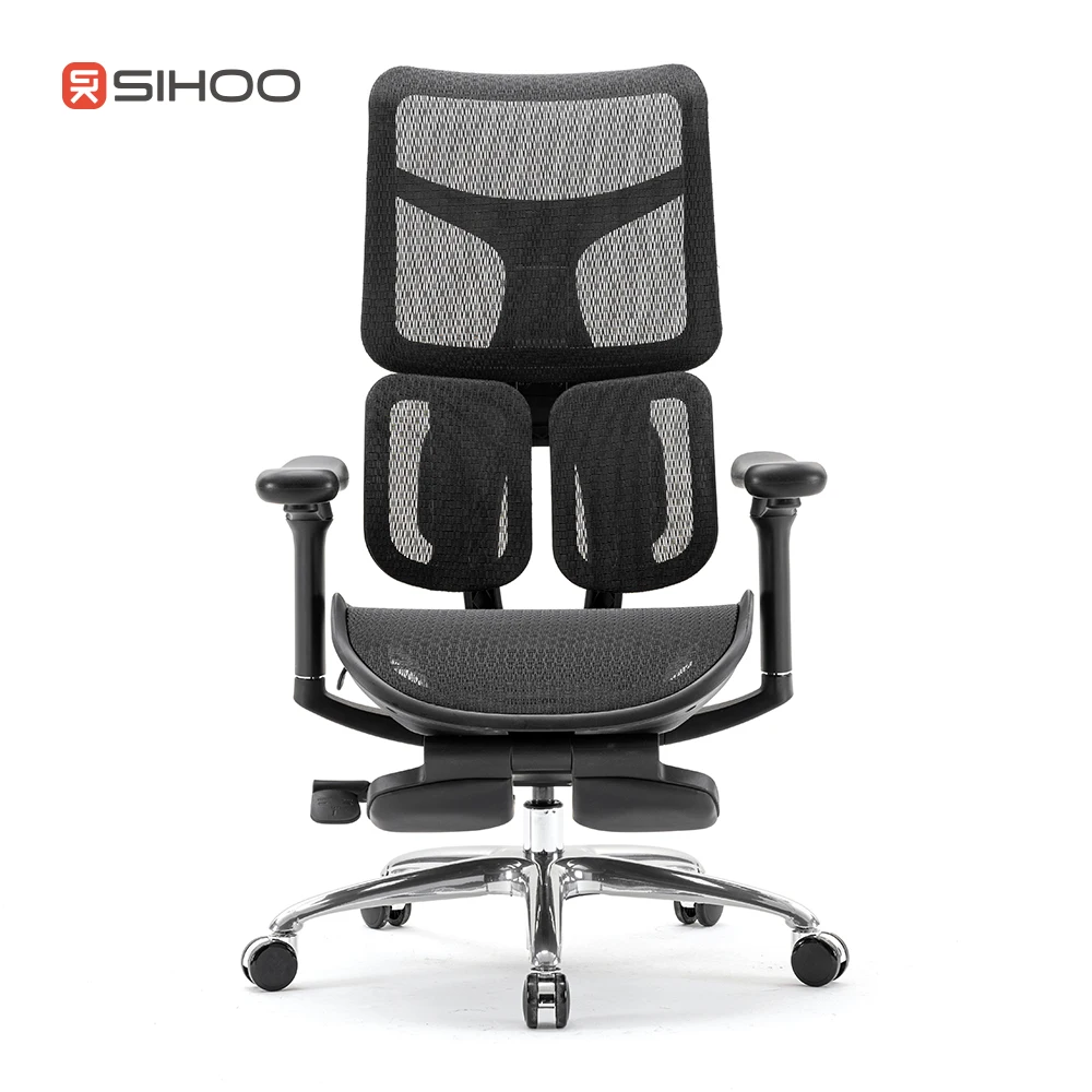 SIHOO office chair S100 ergonomic mesh office chair with footrest ...
