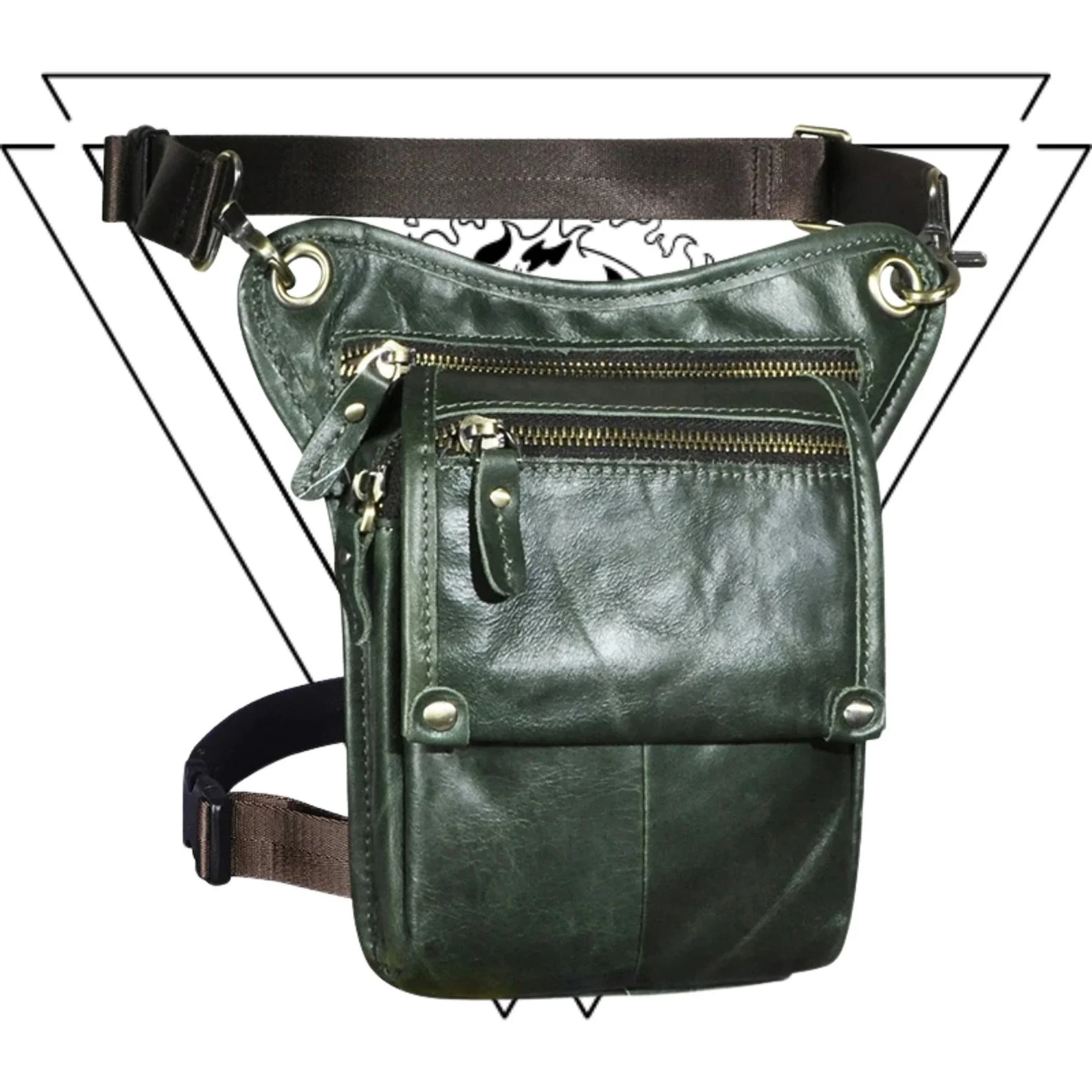 Handmade Hip Sling Pack Leather Drop Leg Belt Thigh Pouch Holster ...