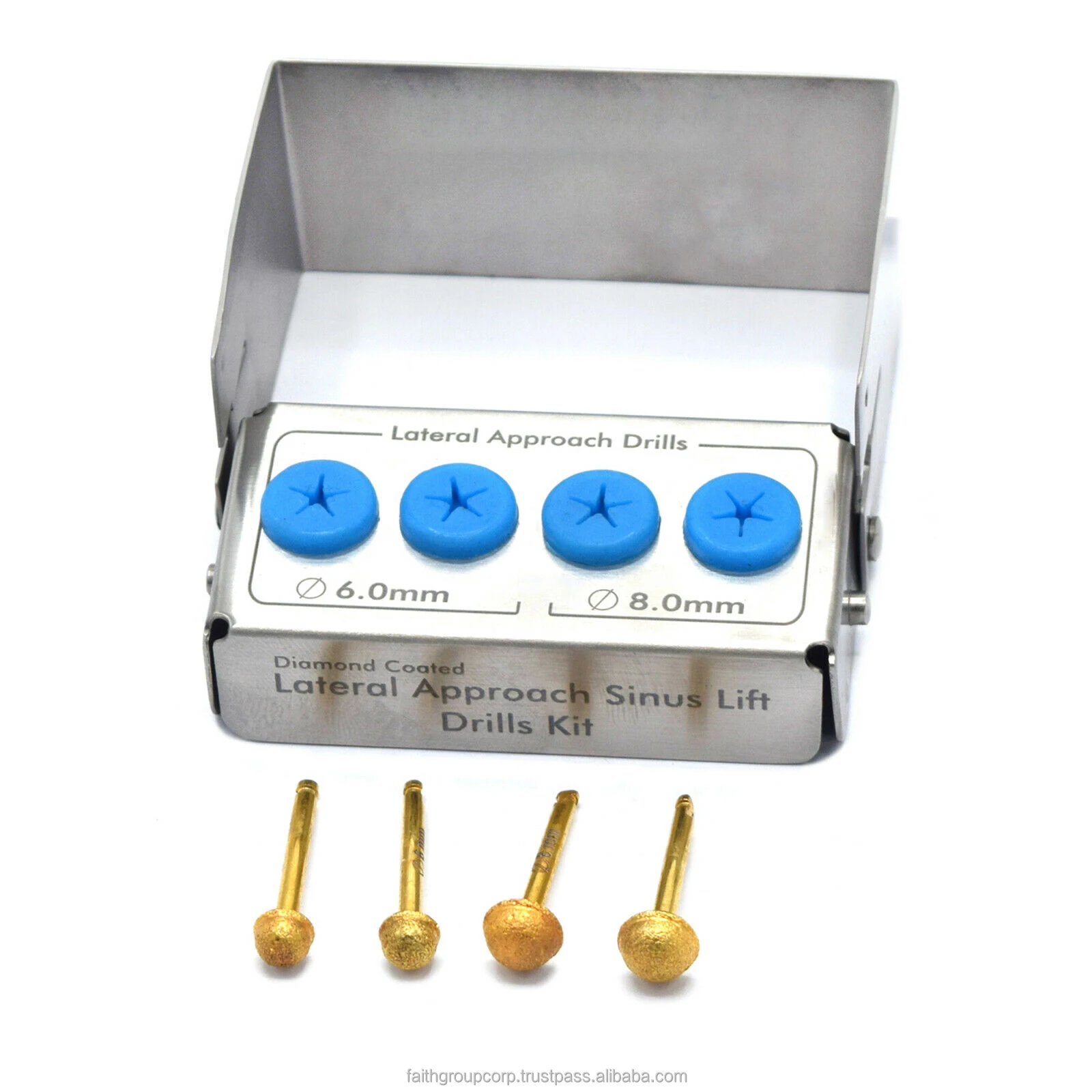 Lateral Approach Sinus Lift Drill Kit with Diamond Coated Burs for ...