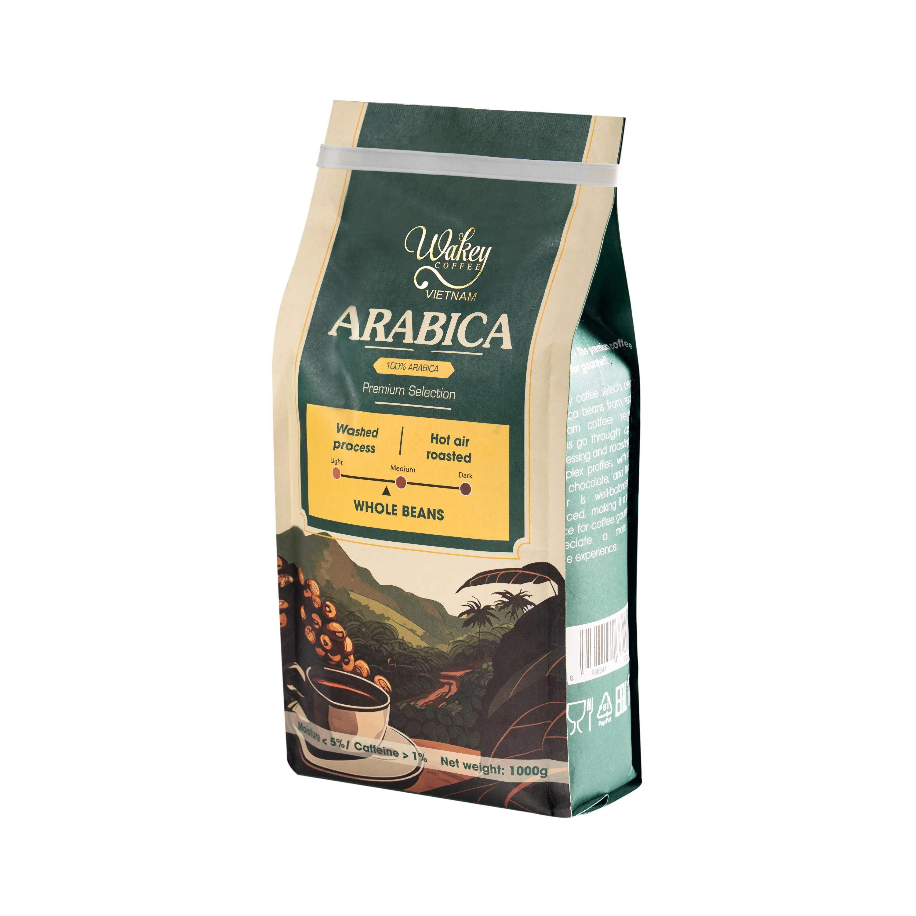 Arabica roasted coffee ground fine powder 1000g box Vietnam specialty ...