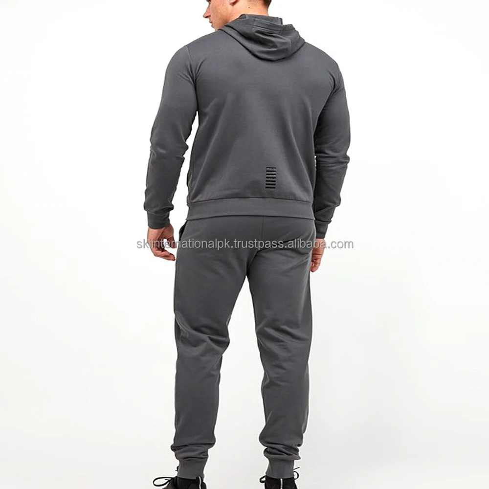 Men's Slim Fit Branded Tracksuit with Stripe Two-Piece Hoodie and ...