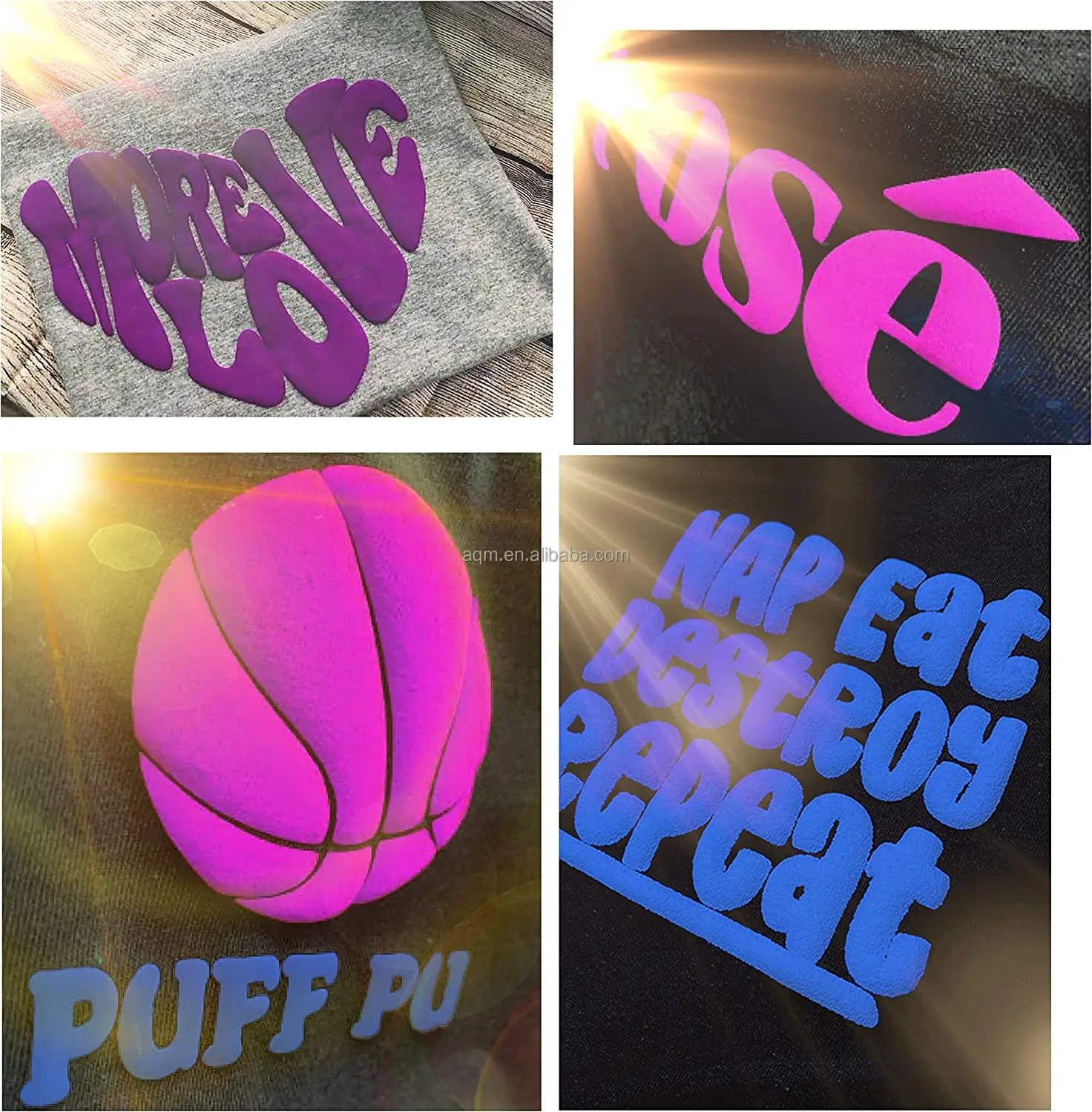 3d Puff Heat Transfer Vinyl Uv Color Changing Vinyl In Sunlight Htv ...