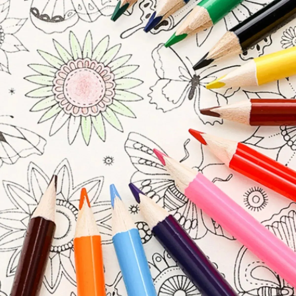 12 Colors Mini Pencil Set Short Colored Pre-sharped Pencils For Drawing ...