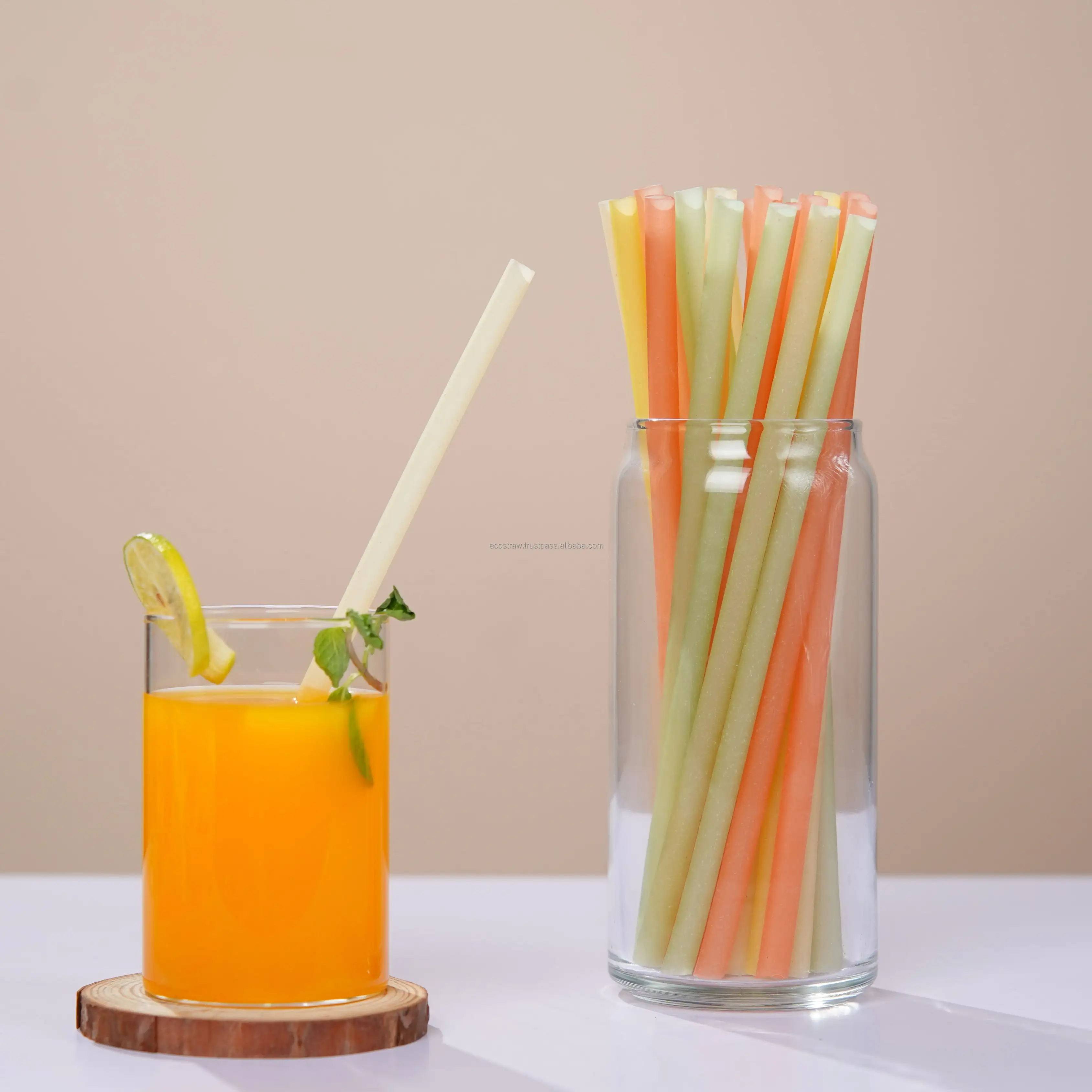 Biodegradable Eco-friendly Straw Edible Rice Straw Flour Straw For Drinking From Vietnam - Buy ...