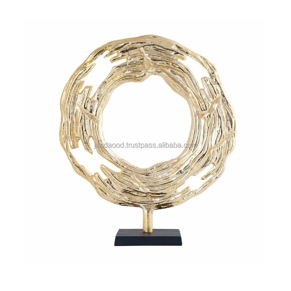 Modern Metal Geometric Shapes Figurine Sculpture Tabletop Showcase ...