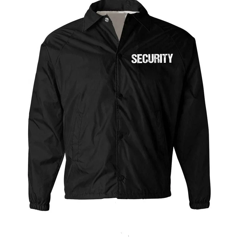 Wholesale Reflective Logo Security Guard Charger Jacket 100% Polyester ...