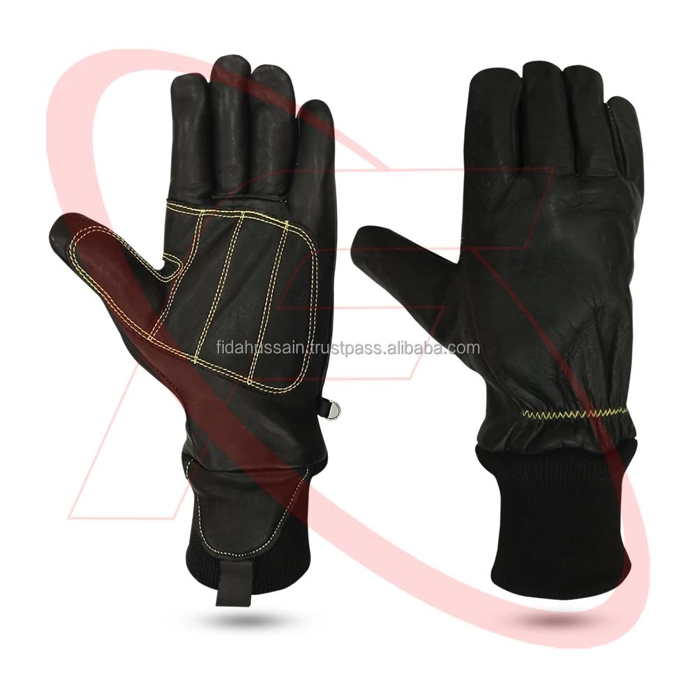 Fire Fighter Gloves Reinforcement Palm Stitched With Kevlar Threads ...