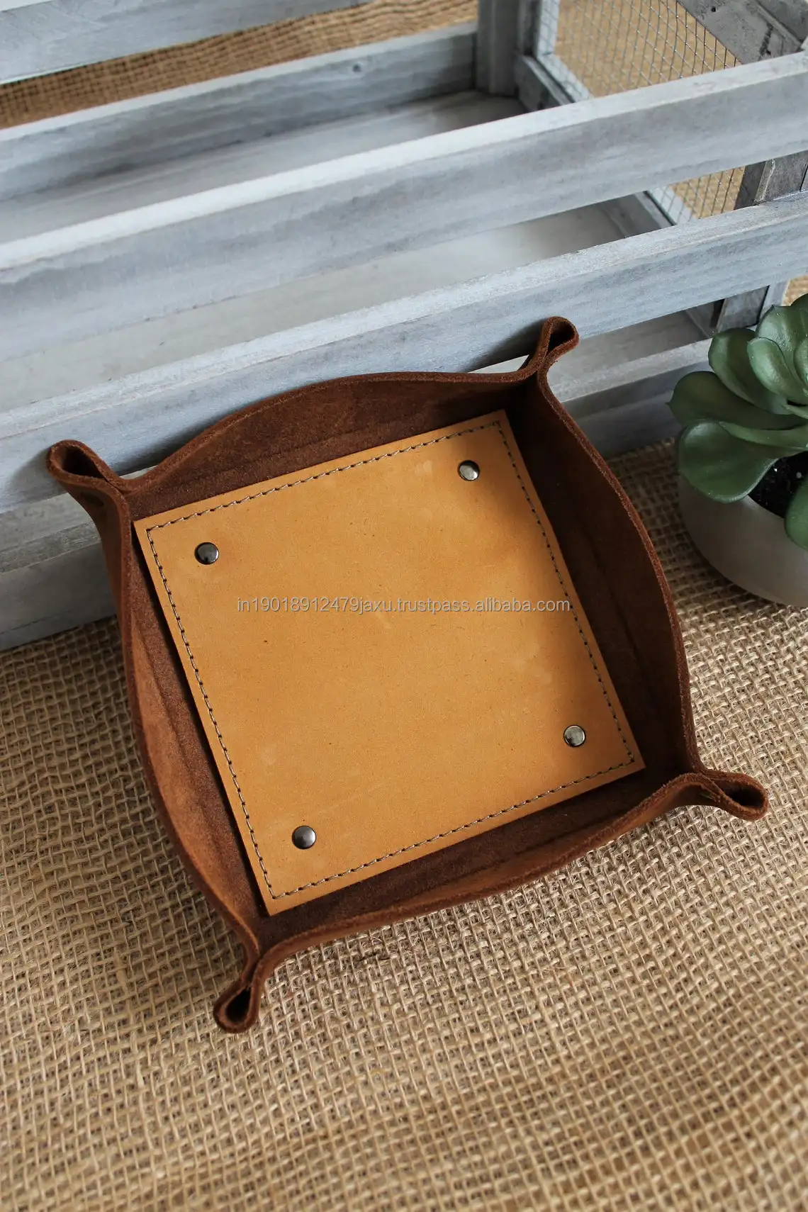 Organizer Desk Leather Office Table Organizer With Pen Mobile Remote ...