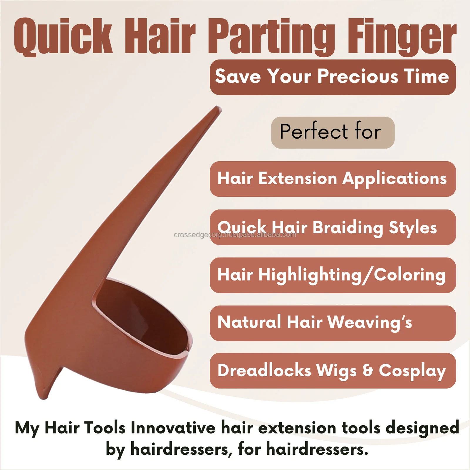 Best Hair Parting Tool Sectioning Parting Rings Braiding Hair Extension ...