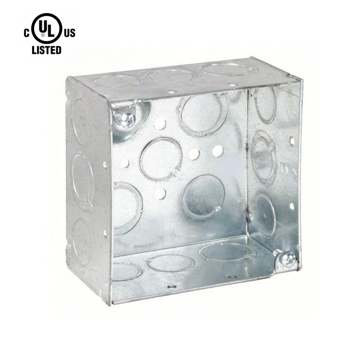 4 in * 4 in * 2-1/8 in Square Wall Electrical Box Welded 2 -gang ...