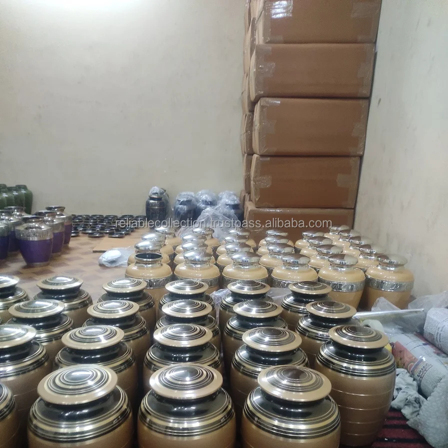 Aluminum Cremation Urn Floral Design Small And Large Decorative Adults ...