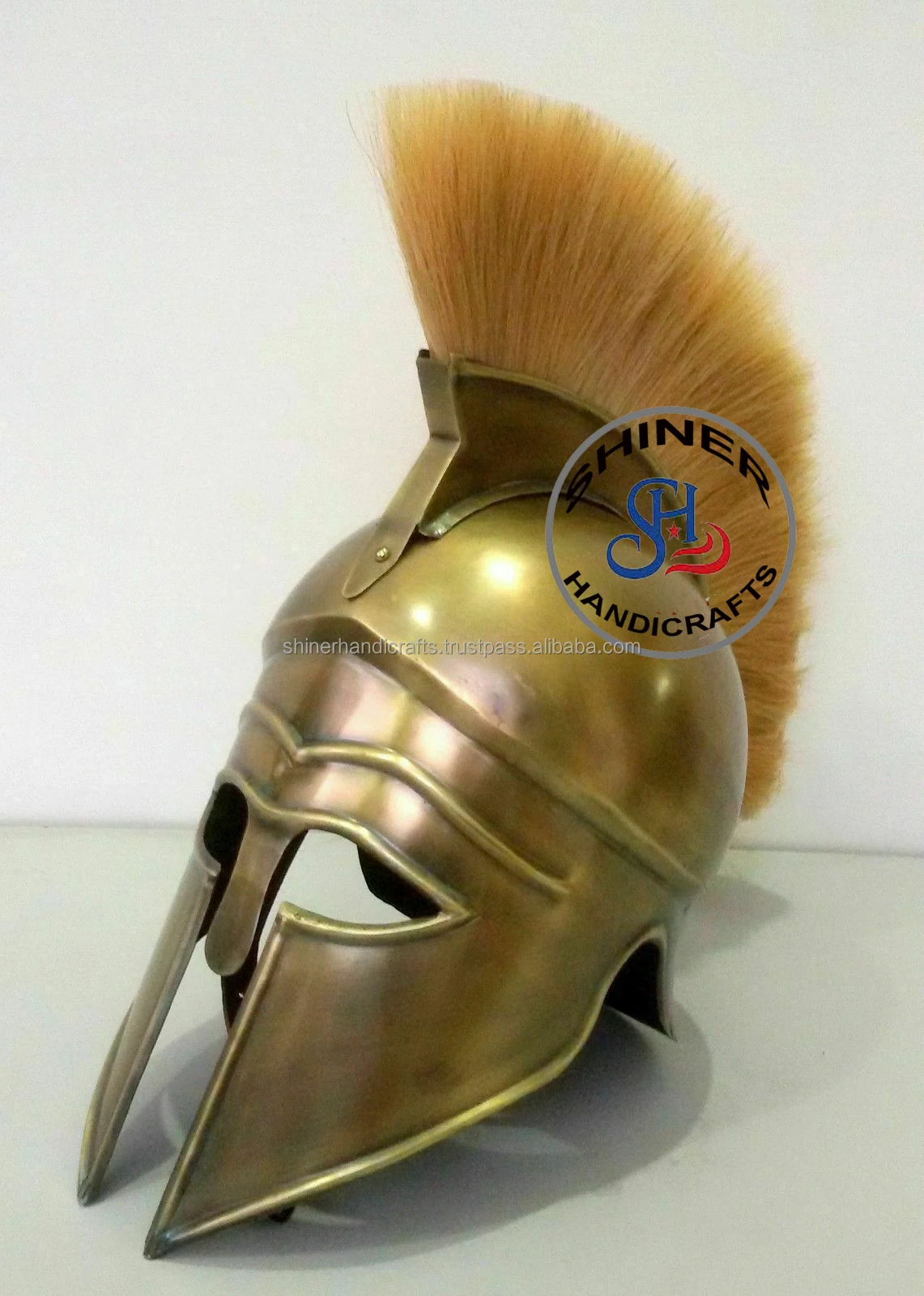 Corinthian 18 Gauge Steel Spartan Armor Helmet Greek Medieval Antique ...