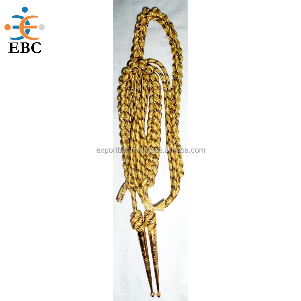 Two Colored Uniform Aiguillette Silver Wire With Blue Cross And Metal ...