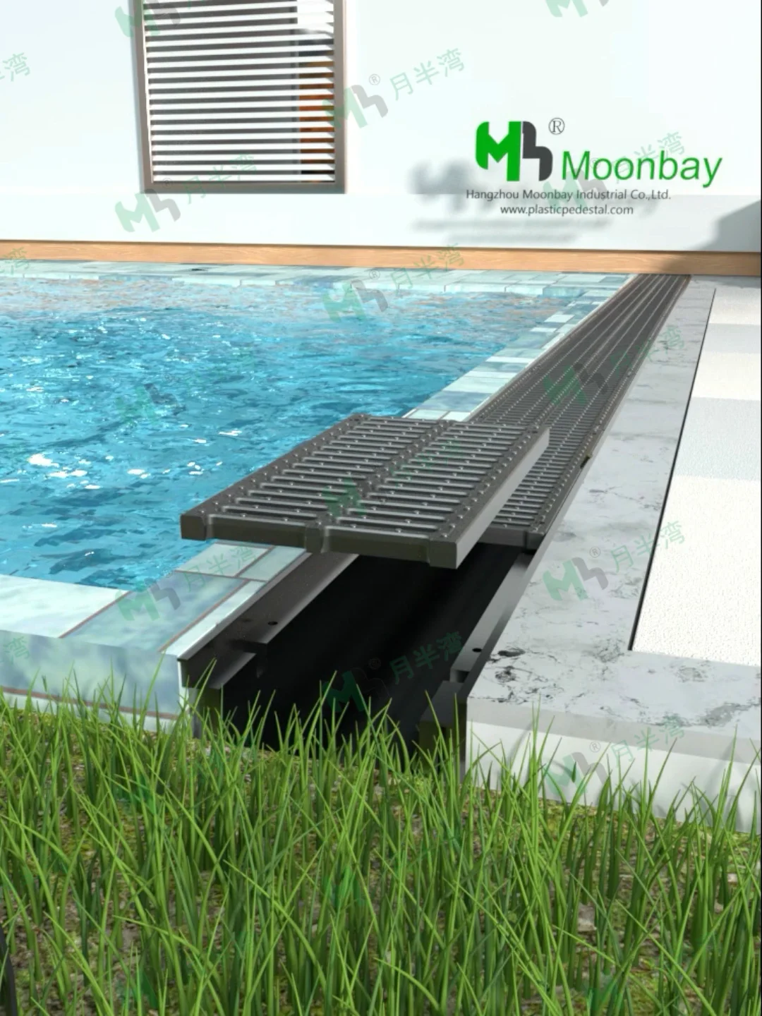 Outdoor Gutter Downspout Drainage Plastic Channel Drain For Rain Water ...