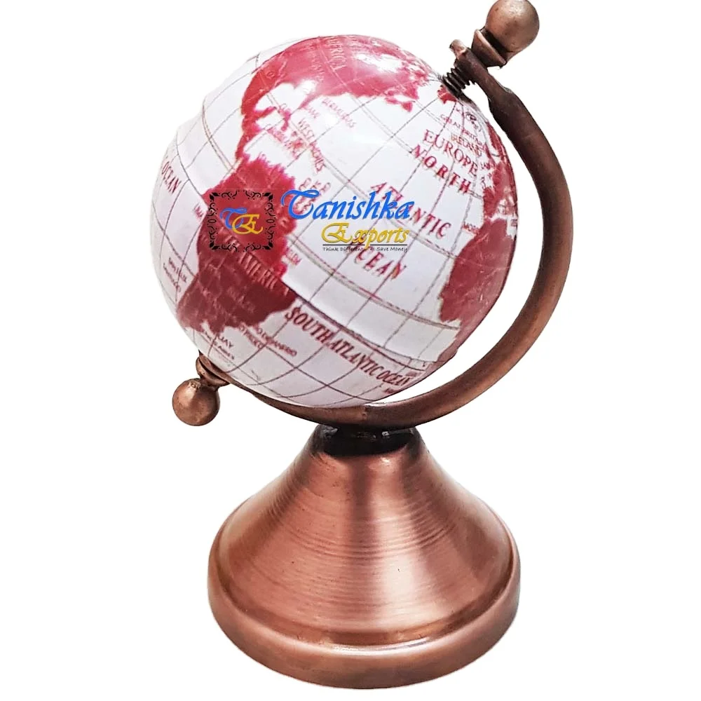 Decorative Classy Design Globe With Stand Metal Elegant Rotating World ...