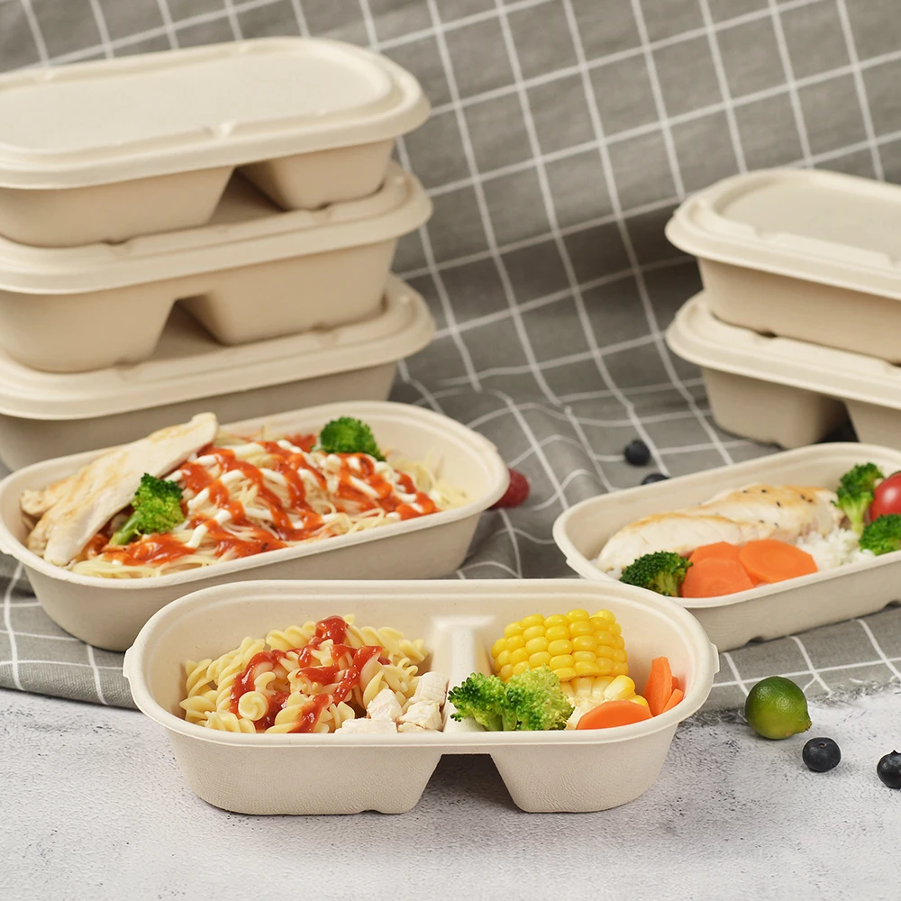Free samples Disposable Biodegradable Sugarcane Bagasse Takeaway Food ...