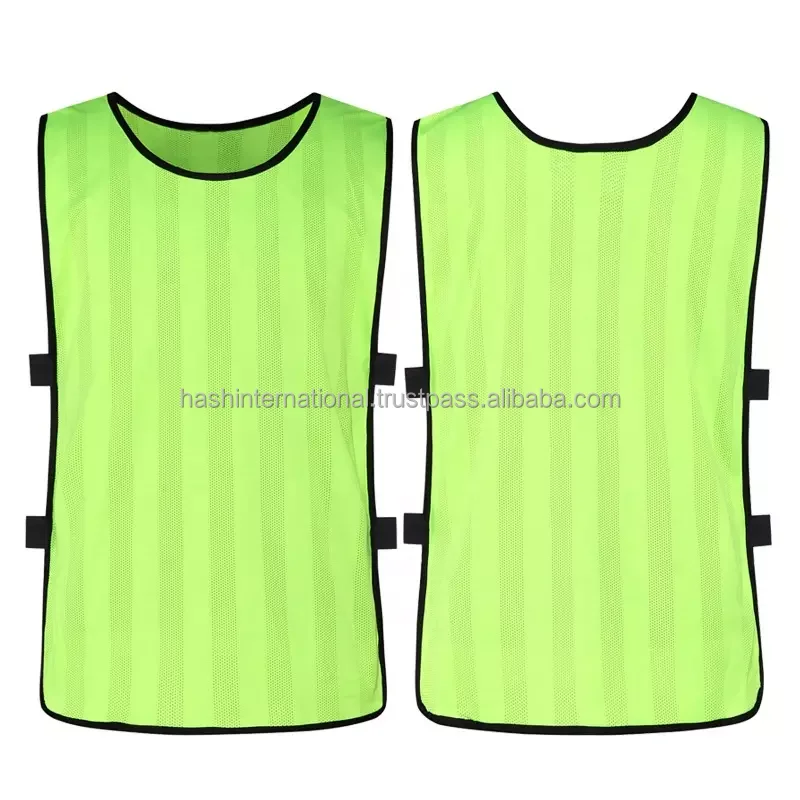 Custom Breathable Soccer Training Vest Football Pinnies Polyester ...