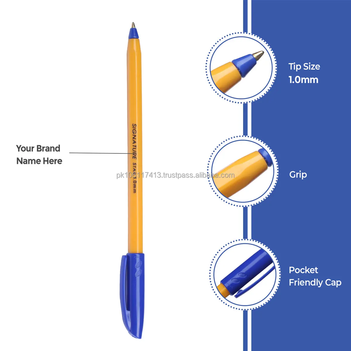 Hot Sale Promotional Office School Use Plastic Ballpoint Pen Ball Pen ...