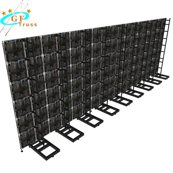 Aluminum Led Video Wall Panel Ground Stand Led Cabinet With Truss Back ...
