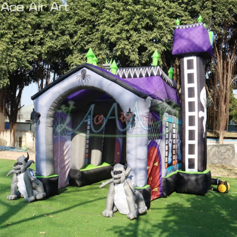 Customized Inflatable Halloween Haunted House Tent Oxford Material with ...