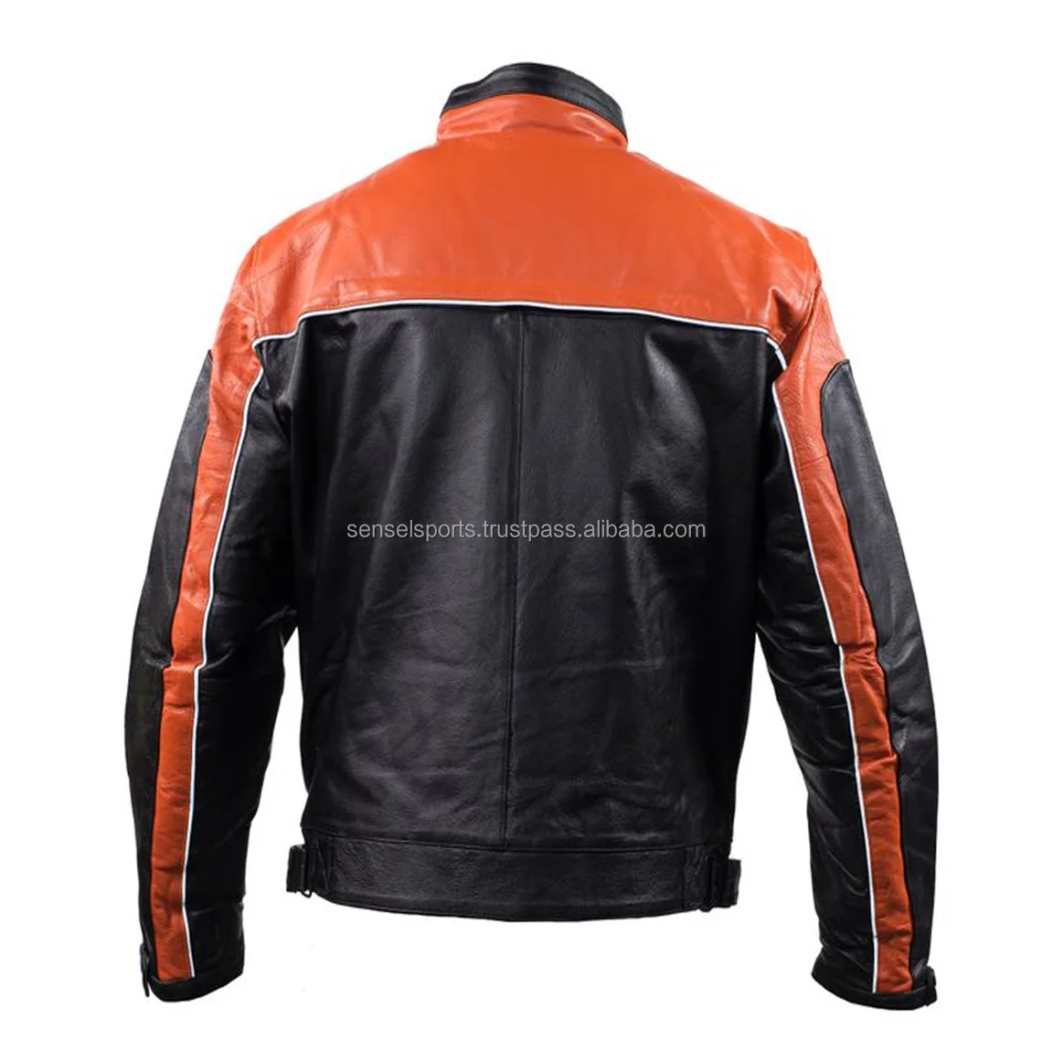 Mens Motorcycle Real Genuine Cowhide Leather Biker Jacket Racer ...