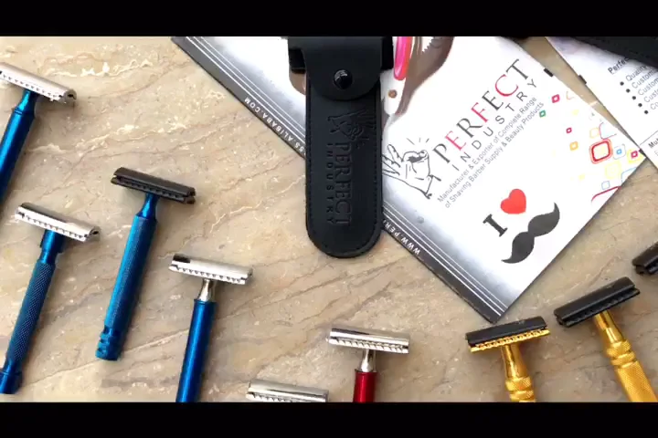 New Collection Matt Black Safety Razors / Long Handle Twin Blade Full ...