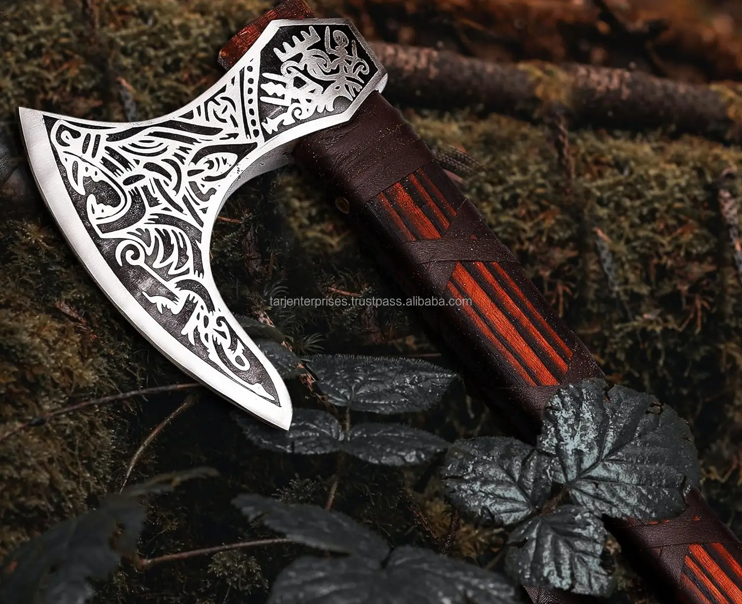 Hot Sale Hand-forged Viking Axe Premium Carbon Steel Medieval Throwing ...