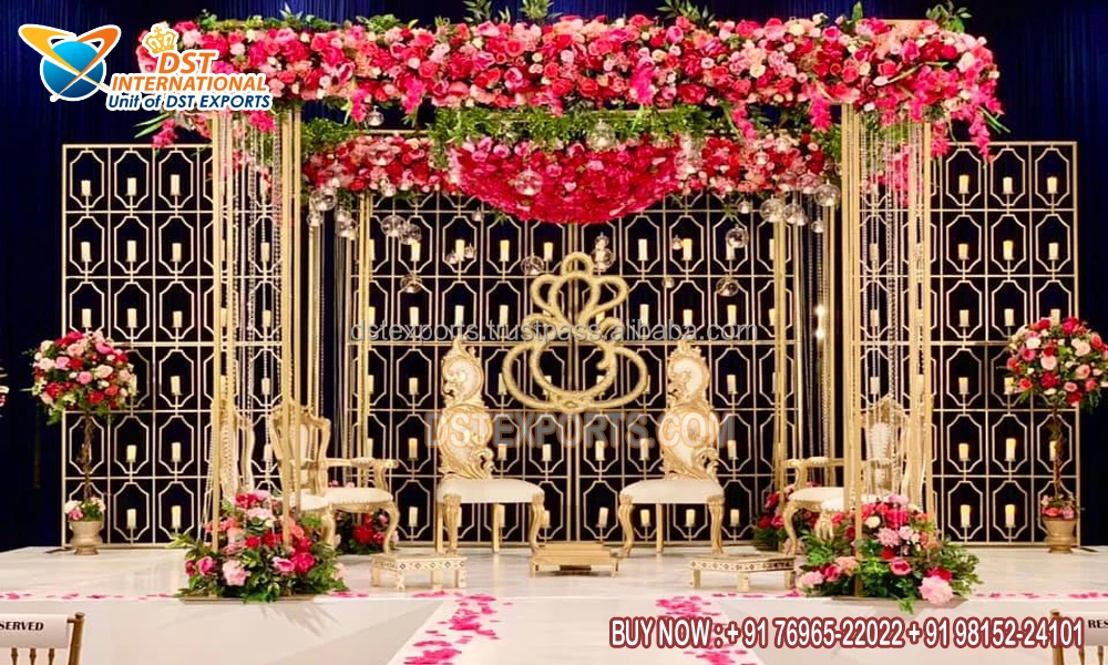Impressive Wedding Reception Stage Metal Frames - Modern & Lightweight