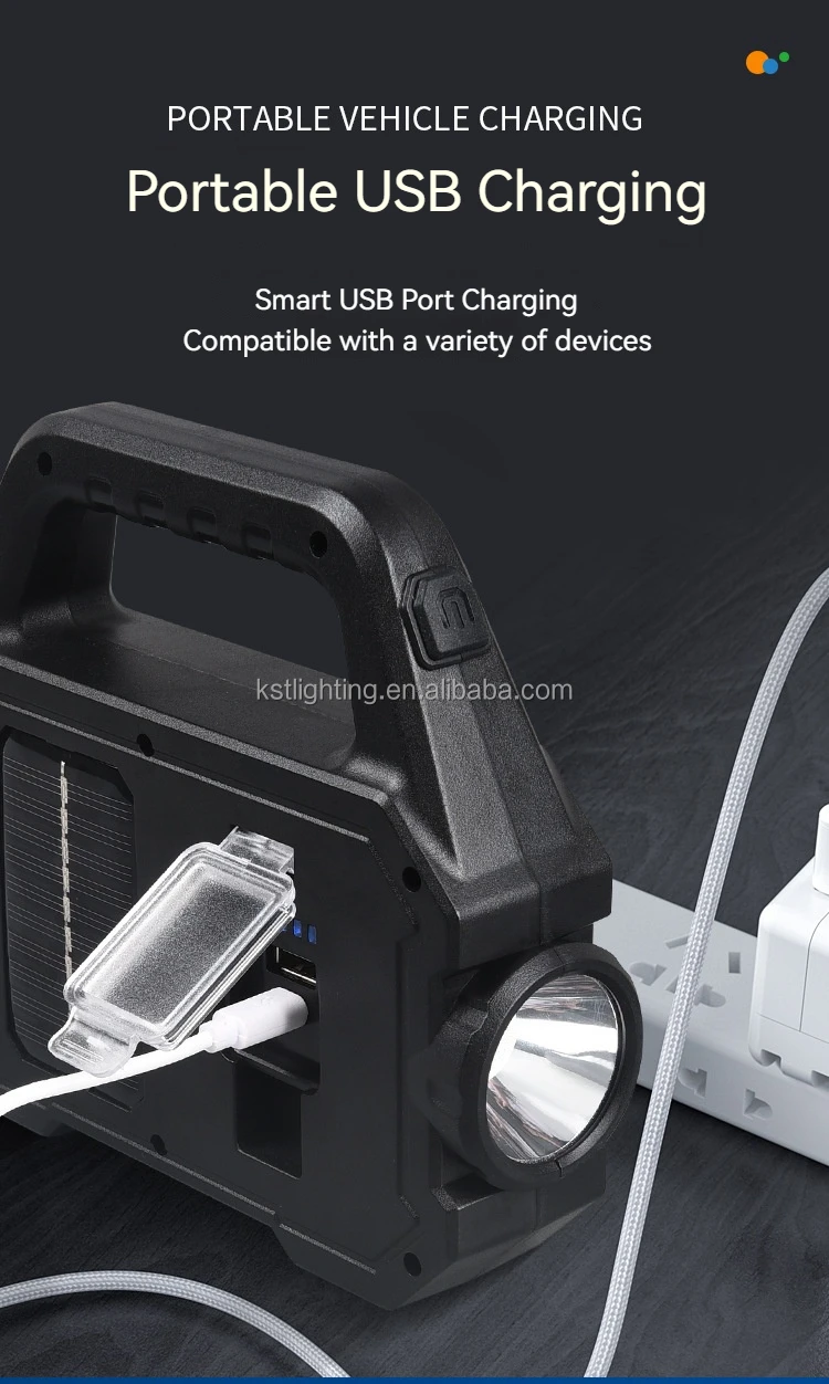 Multifunction Power Bank Work Light Searchlight Flashlight Rechargeable ...
