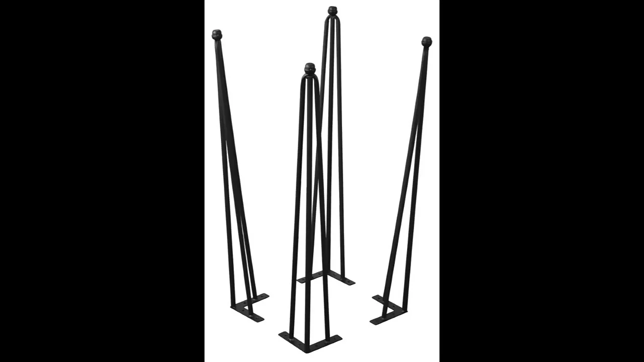 Office Table Frame Black Gold Metal Cast Iron Steel Restaurant Brass ...