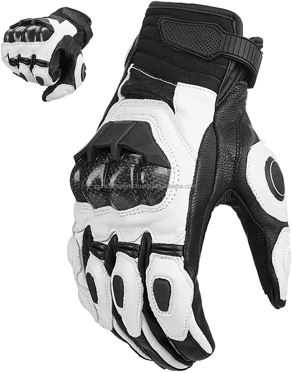 Genuine Premium Leather ATV Riding Motorcycle Hard Knuckle Protection ...