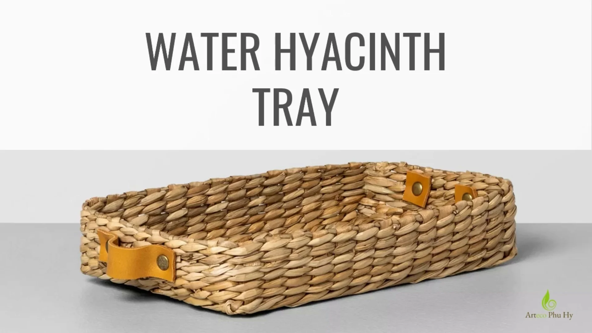 Nordic Style Water Hyacinth Decorative Tray Woven Straw Vintage Tray ...
