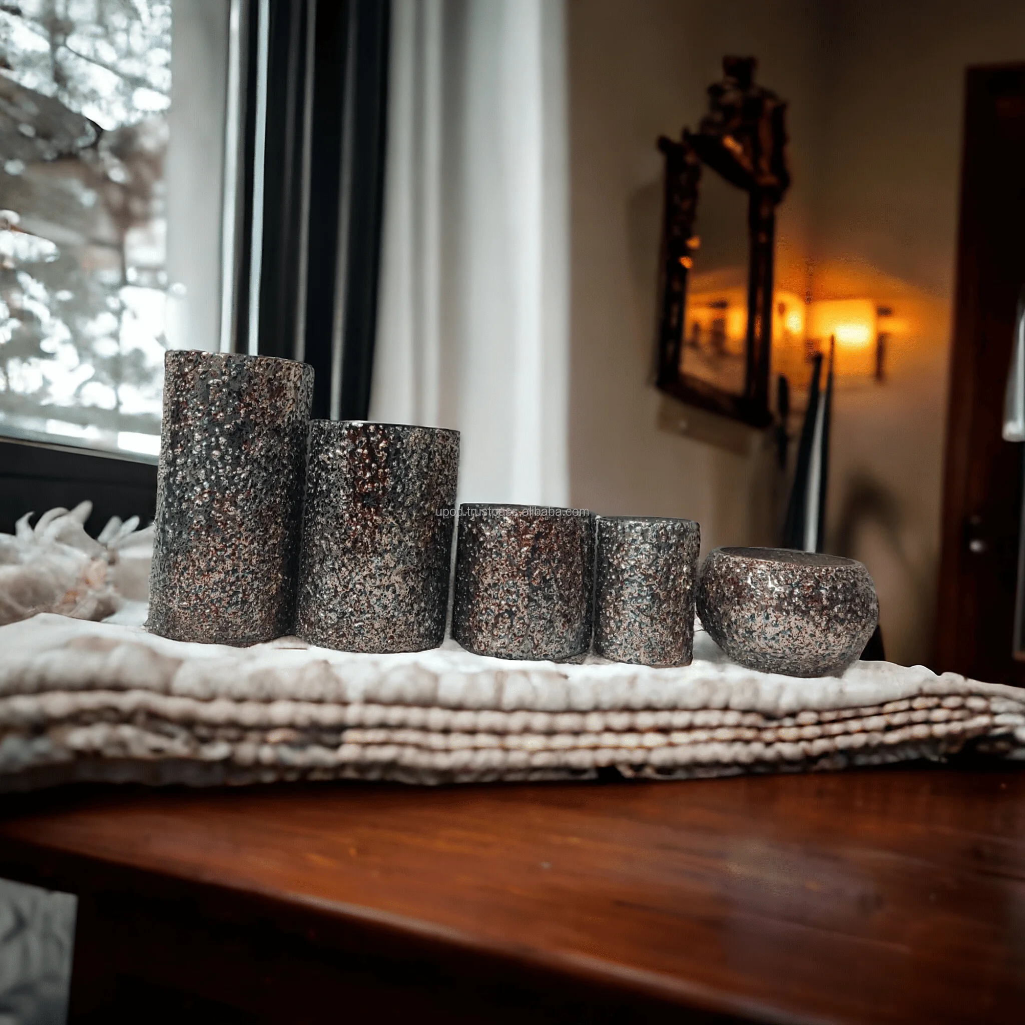 Unique Pewter Color Mosaic High-quality Hand-crafted By Indian Artisans Multi Purpose Home Decor ...