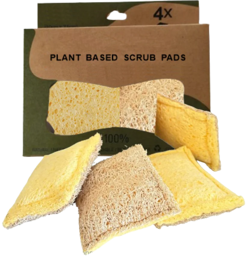 100% Biodegradable Compostable Dishwashing Scouring Pad Zero Waste ...