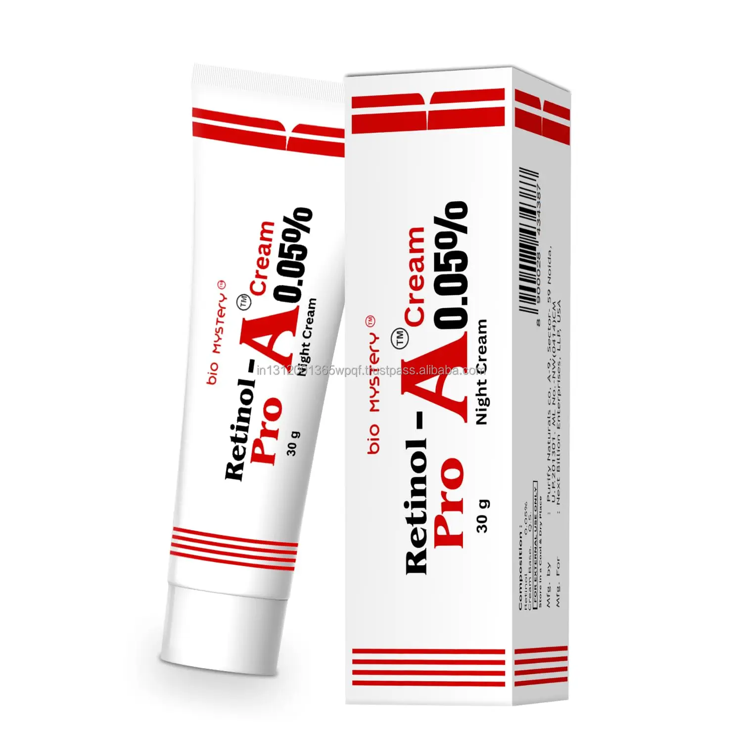 OEM/ODM Retinol Pro Night Cream 0.05% 30ml Vegan Facial Collagen Cream ...