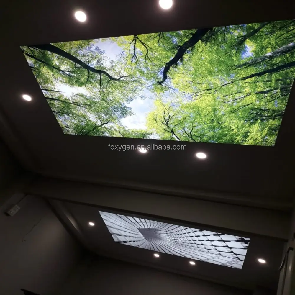 Decorative Stretch Ceiling Film Desgin Lambris Uv Digital Printing Pvc ...