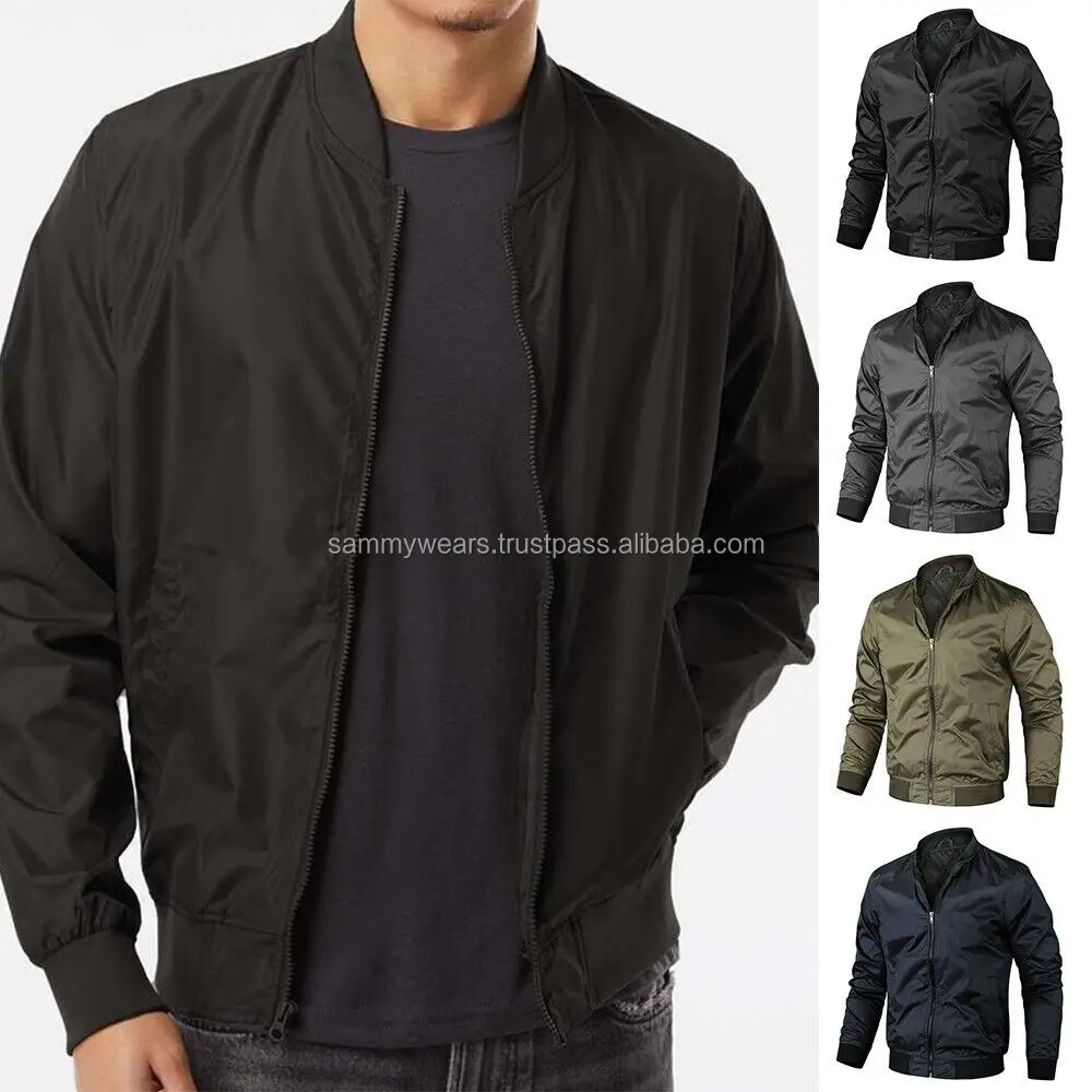 Custom Waterproof Satin Varsity Jackets Men Nylon Varsity Jacket Satin ...