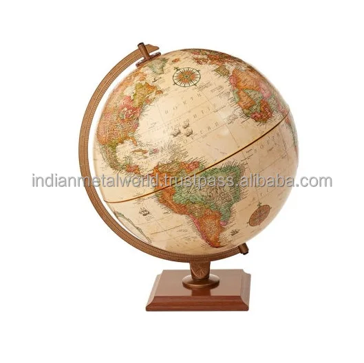 New Design Globe with Stand Metal Elegant Rotating Globes for Decor and ...
