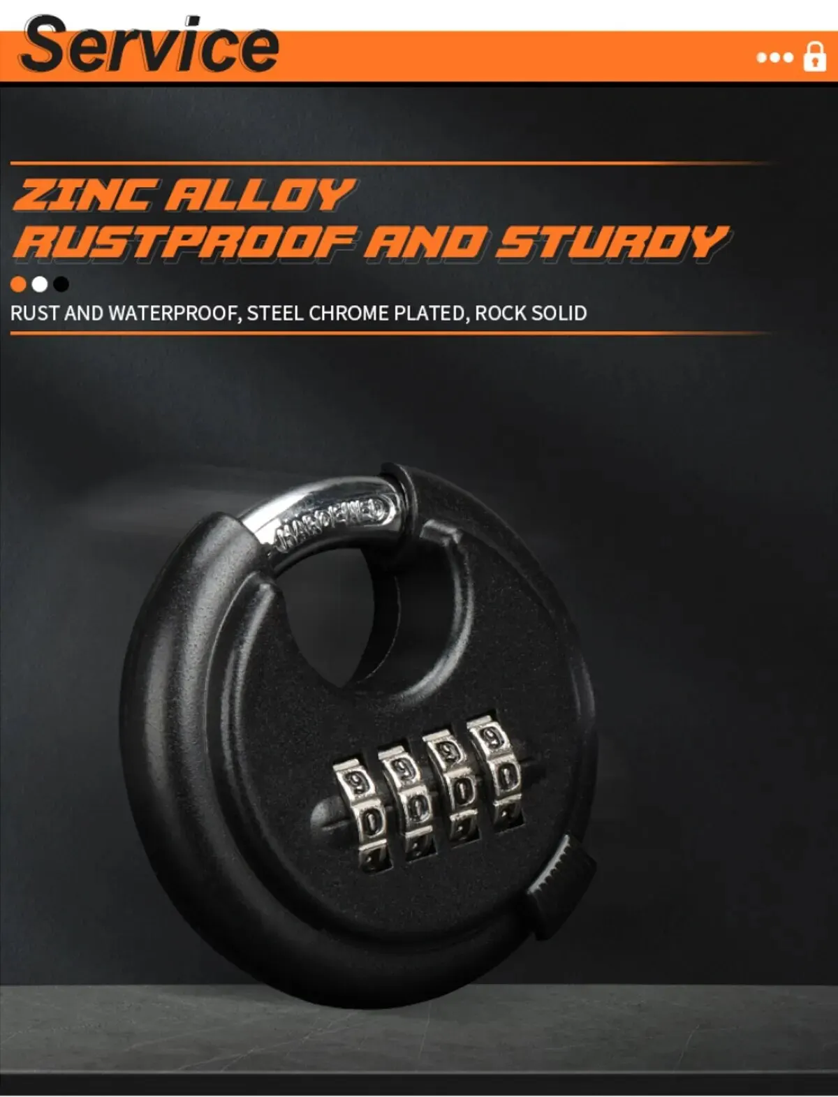 4 Digit Combination Lock With Hardened Steel Shackle Combo Padlock For ...