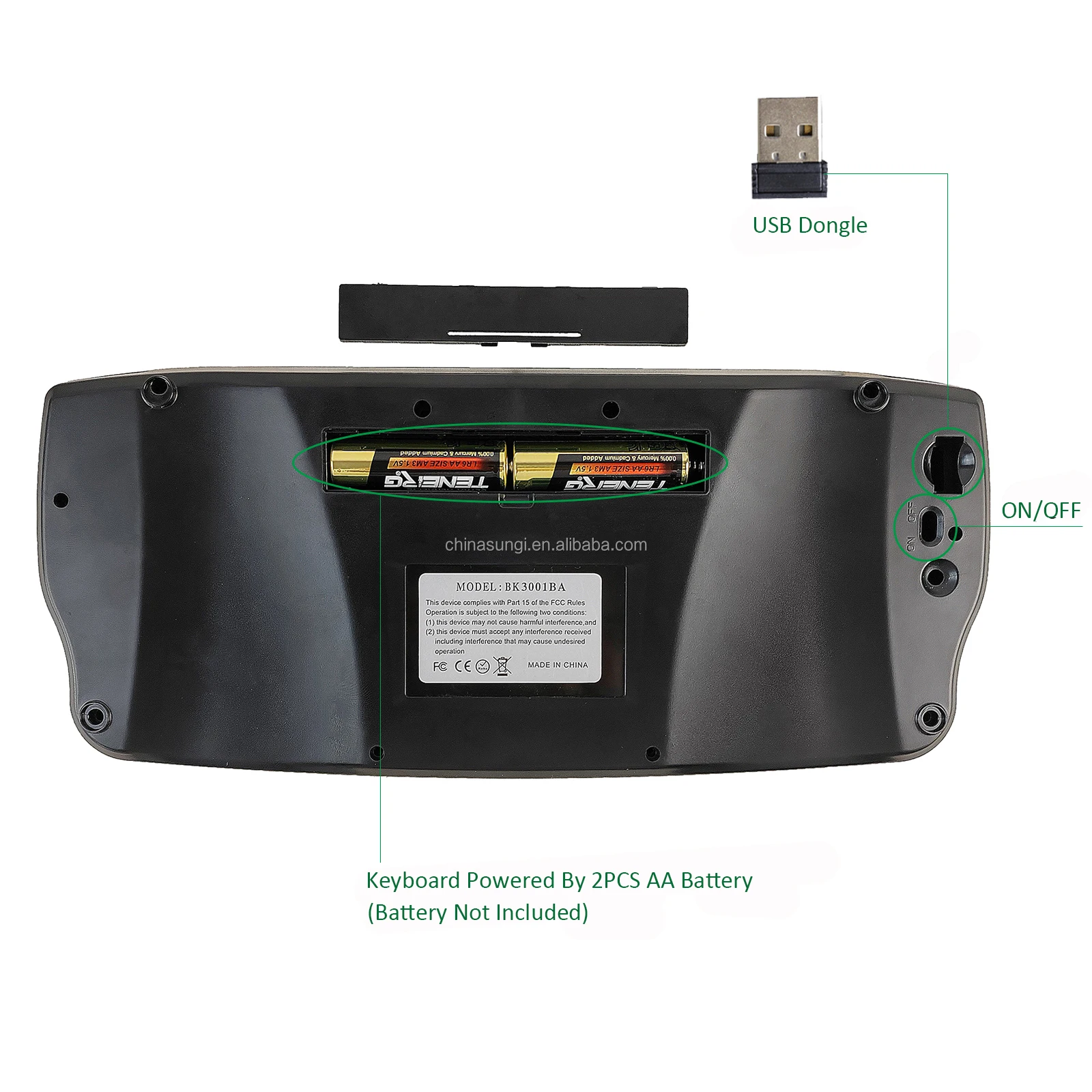 Multimedia Wireless Keyboard with Trackball Mouse Scroll Wheel Scissor ...