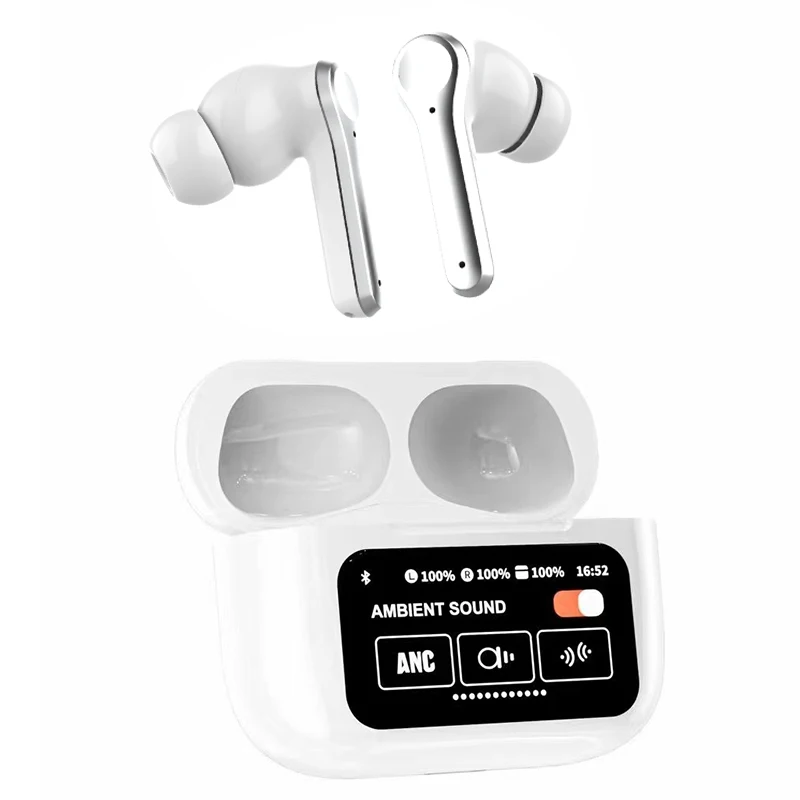 A9 Pro Sport Earbud Full-color Lcd Led Touch Screen Hifi Stereo Top Anc ...