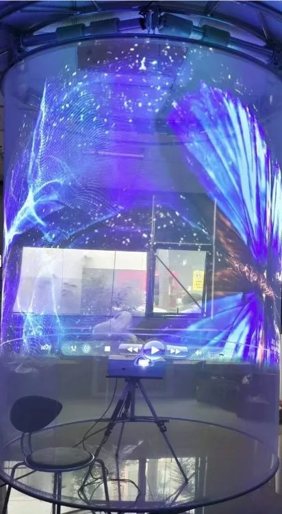 Halloween Transparent 3d Hologram Mesh Screen Projection Giant Folded ...