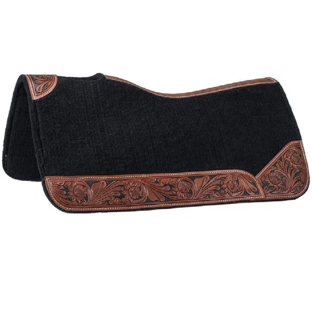 Premium Horse Western Saddle Pad Portable And Premium Felt Saddle Pad For Horse In Leather Work ...